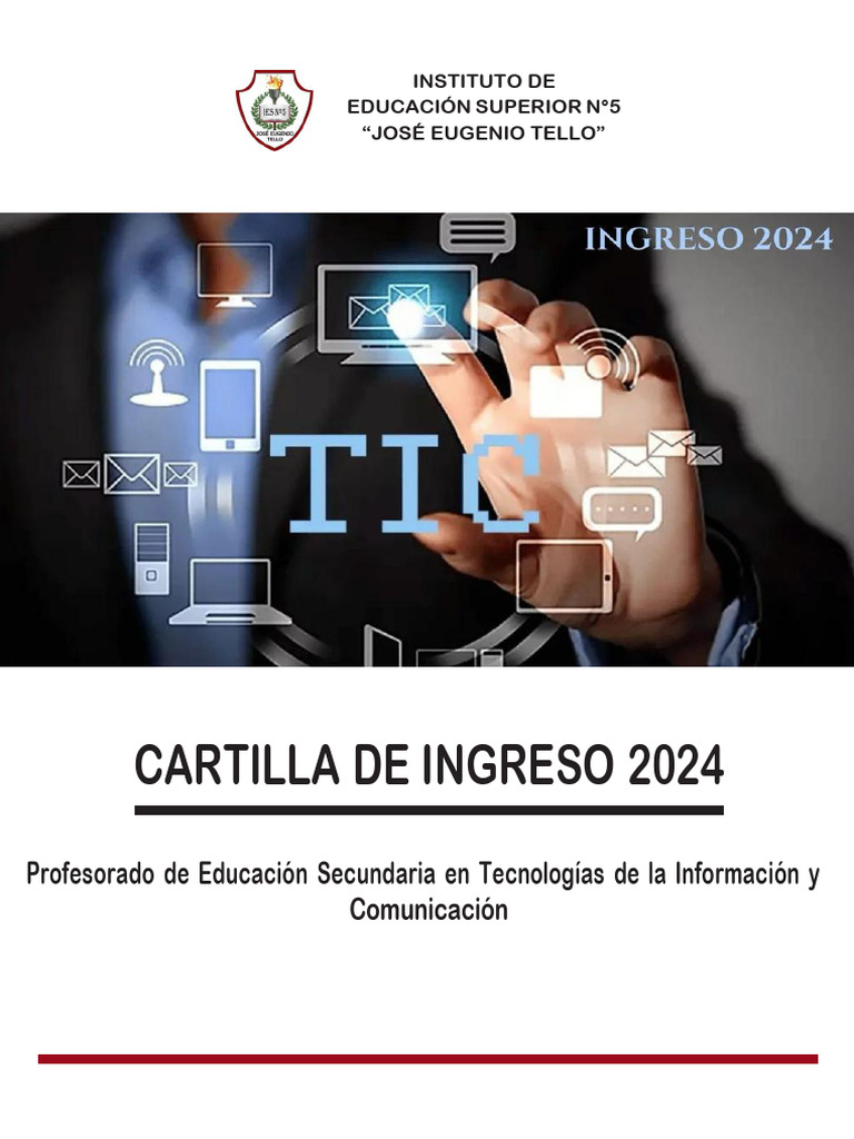 TIC - Cartilla de Ingreso 2024 | PDF