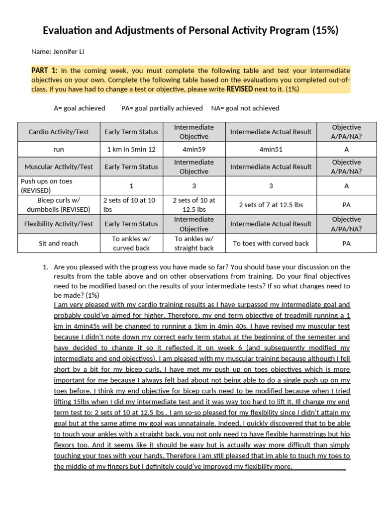 Evaluation and Adjustments PART 1 2023 | PDF