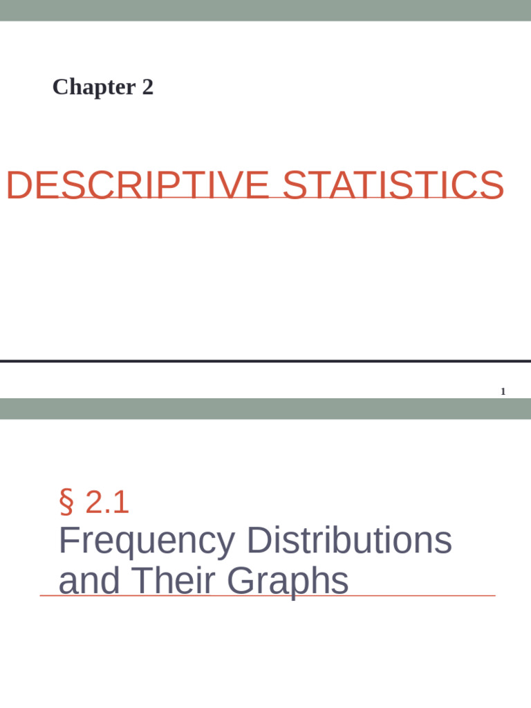 Chapter 2 Descriptive Statistics | PDF