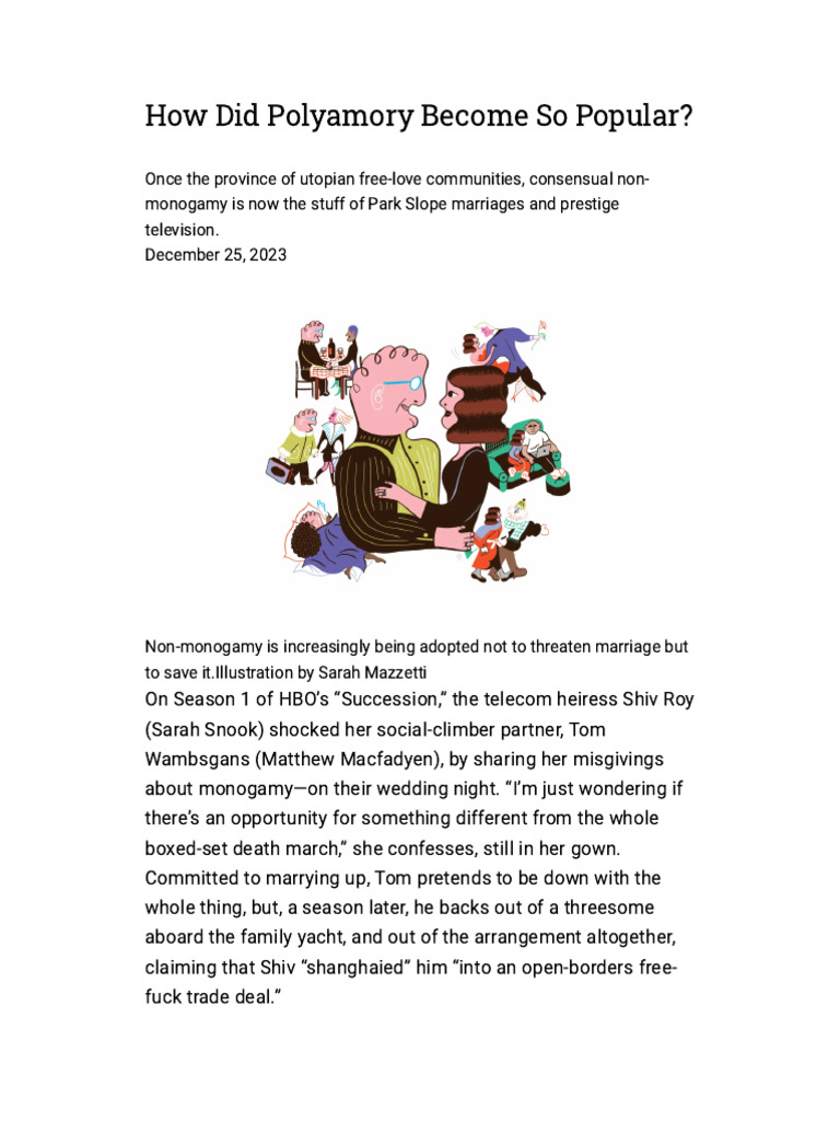 How Did Polyamory Become So Popular - 25 Dec 2023 New Yorker | PDF ...