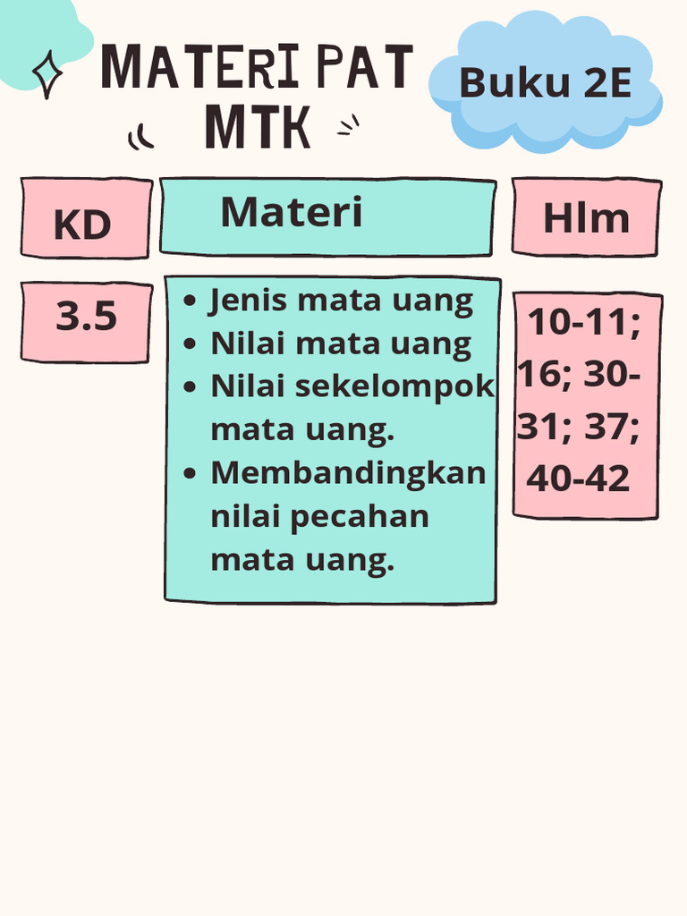 Materi PAT MTK Kelas 2 | PDF