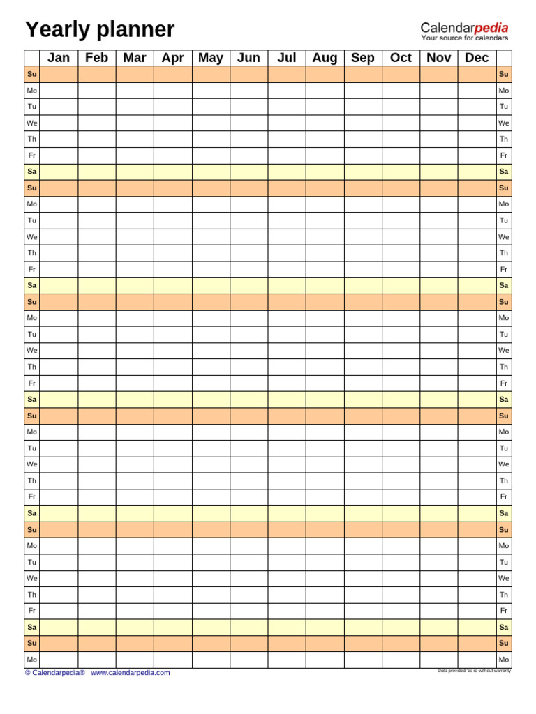yearly-planner-portrait-days-aligned | PDF