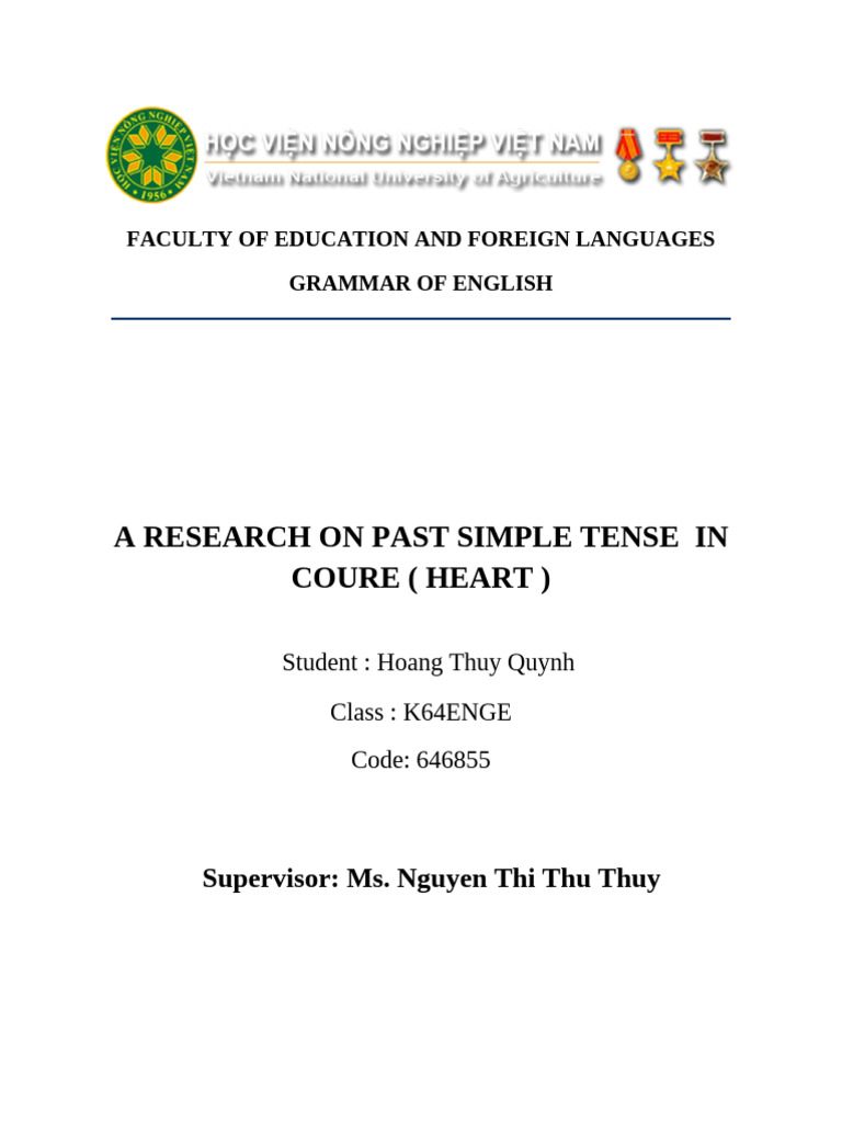 Hoàng-Thúy-Qu NH Vnua - Thesis | PDF