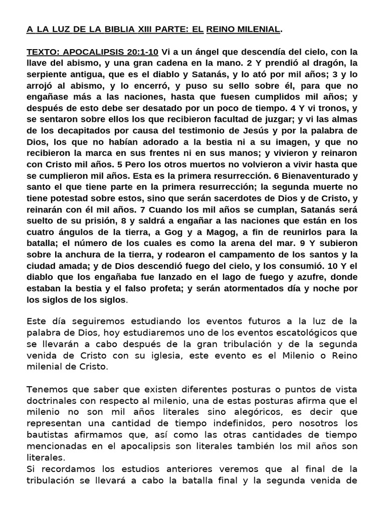 Estudio Biblico El Presente y El Futuro A La Luz de La Biblia Xiii ... Estudio Biblico El Presente y El Futuro A La Luz de La Biblia Xiii ...