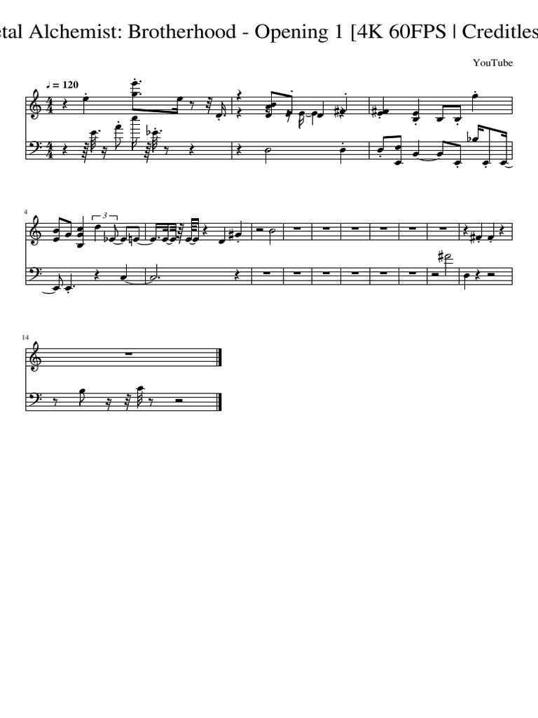 Fullmetal Alchemist - Brotherhood - Opening 1 (4K 60FPS - Creditless ...