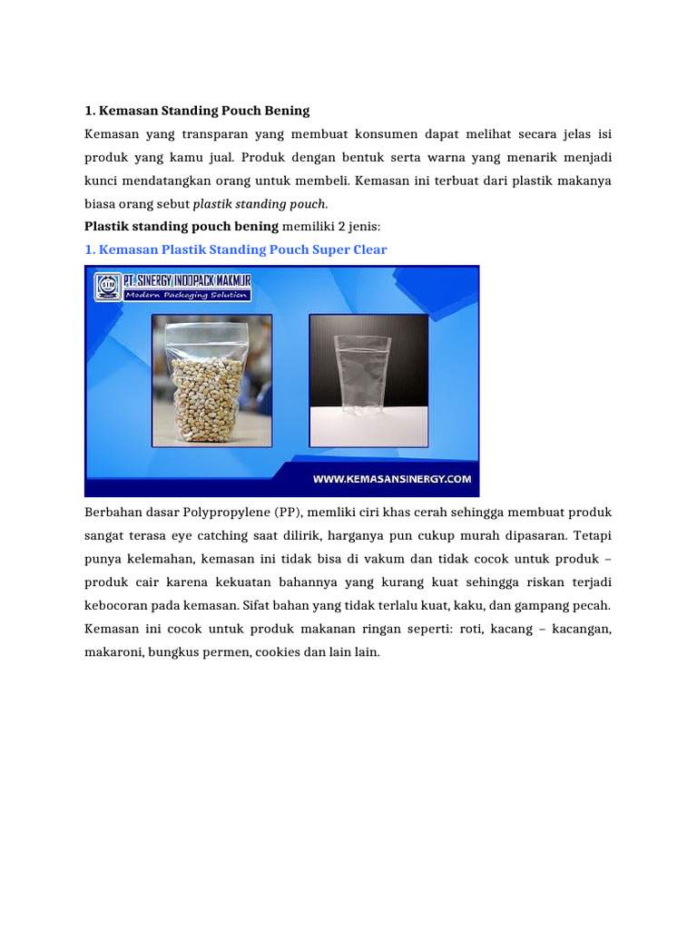 Standing Pounch | PDF