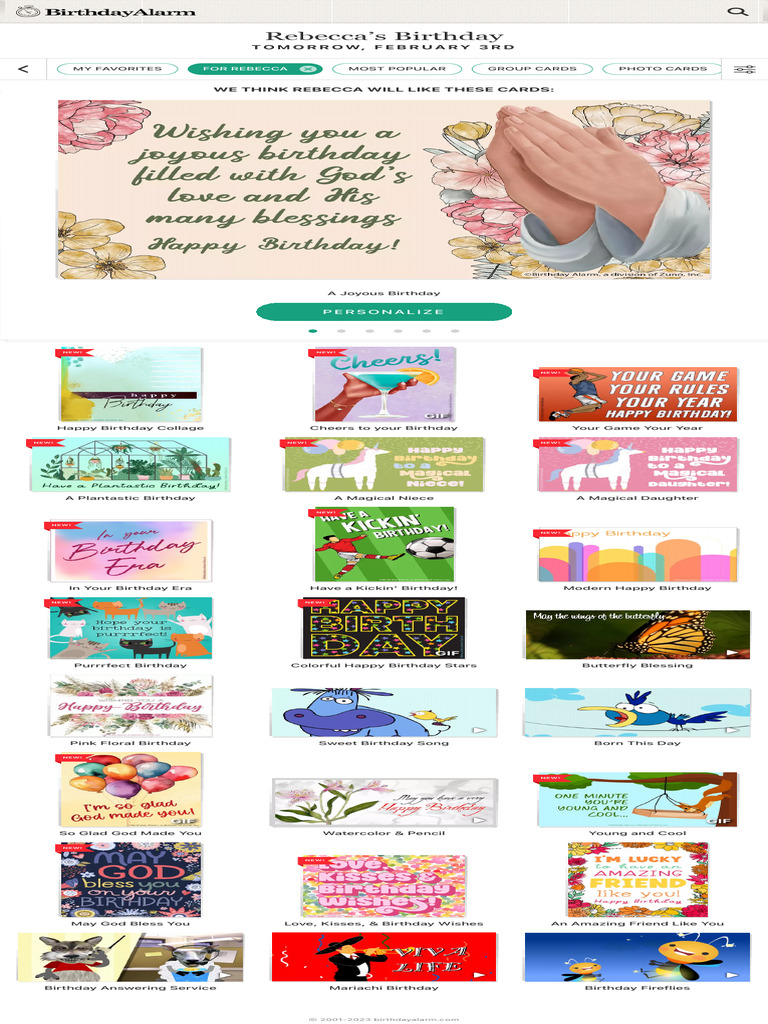 Birthday Cards BirthdayAlarm | PDF