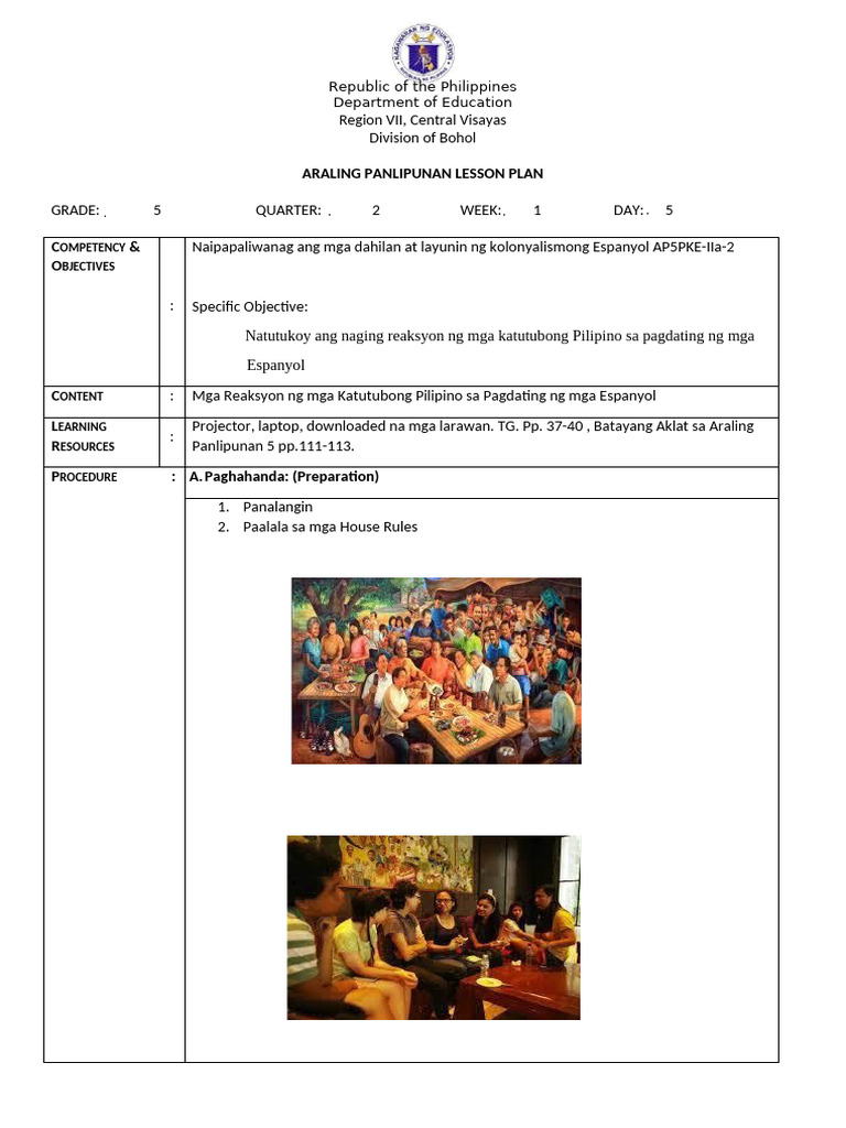 AP Q2 Week 1 - Day 5 | PDF