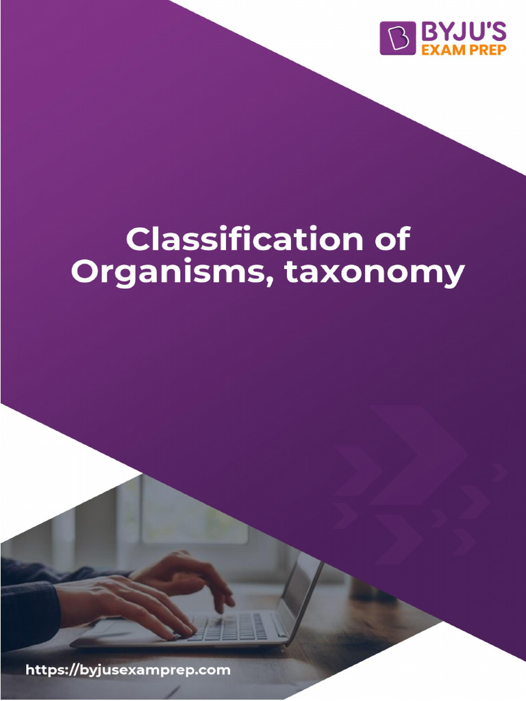 Classification of Organisms Taxonomy | PDF