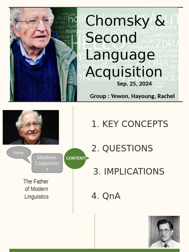 (Theory) Chomsky and Second Language Acquisition | PDF