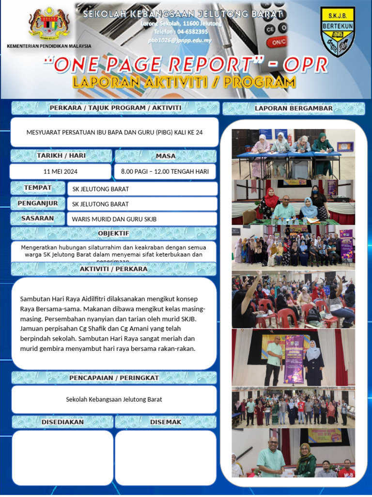 Opr Mesyuarat Pibg SKJB | PDF
