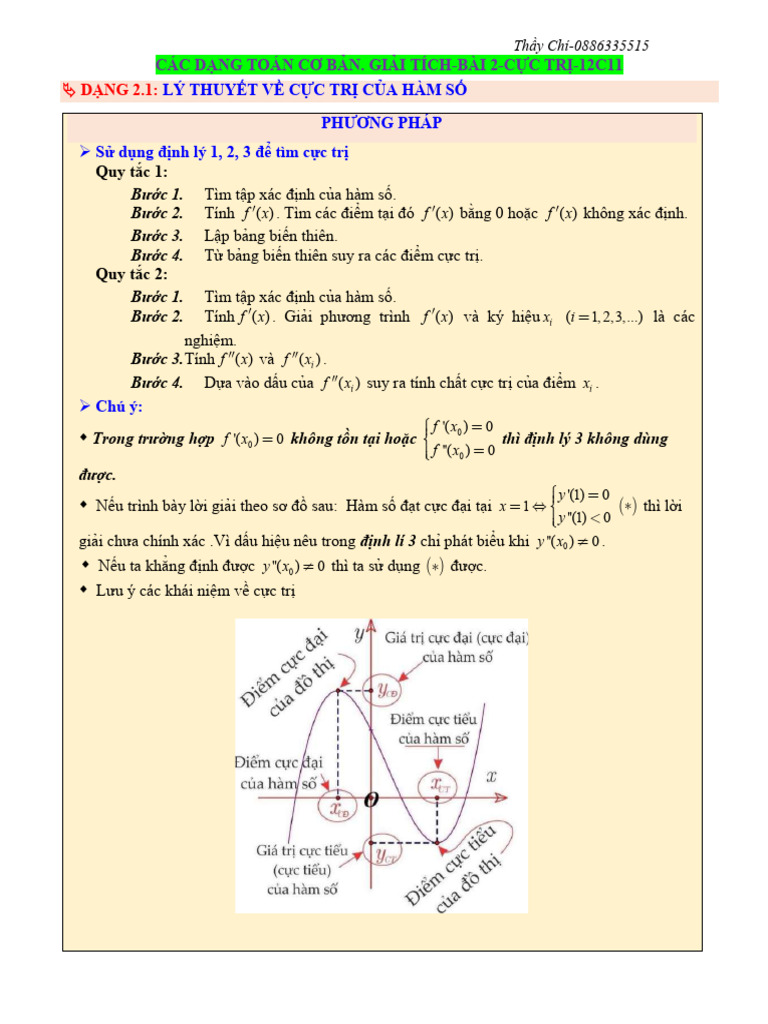 Bài Tập Bài 2 - Cực Trị CPDF | PDF