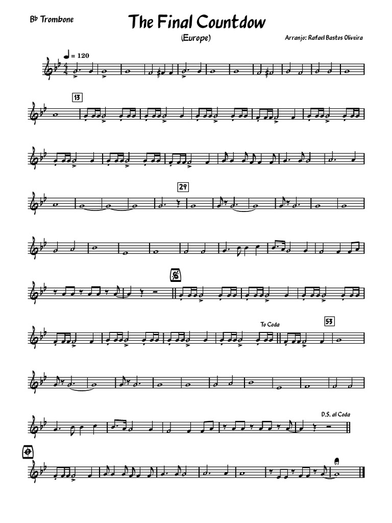 The Final Countdow - B Trombone | PDF