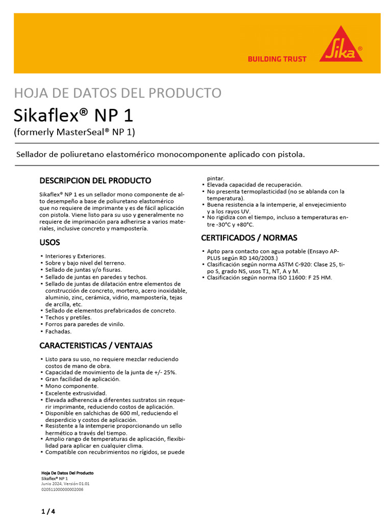 sikaflex-np-1 | PDF