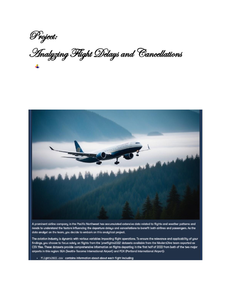 Project Analyzing Flight Delays and Cancellations - Edited | PDF