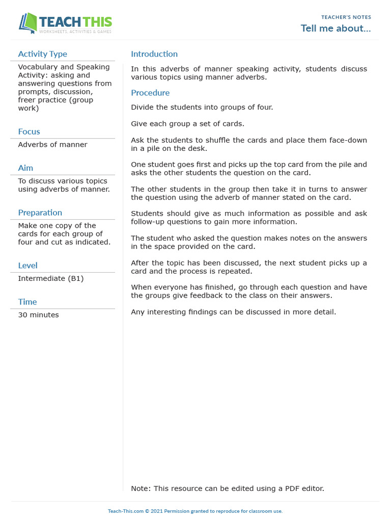 Tell Me About | PDF | Adverb | Syntax