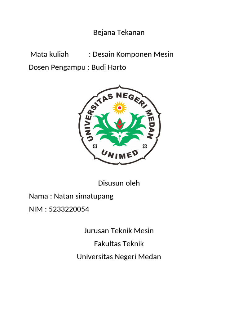 Tugas 8. Natan simatupang Bejana Tekanan | PDF Tugas 8. Natan simatupang Bejana Tekanan | PDF