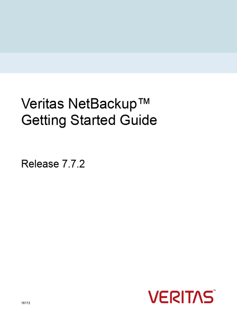 NetBackup772 GettingStarted Guide | PDF