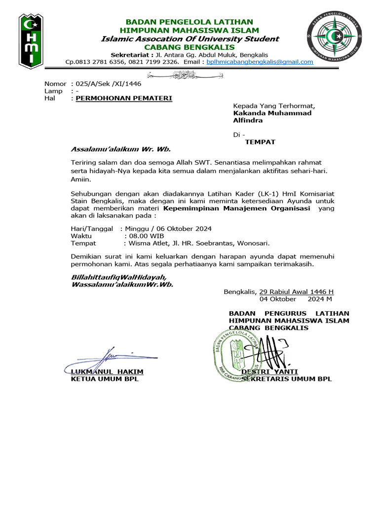 Pemateri BG Alfin | PDF