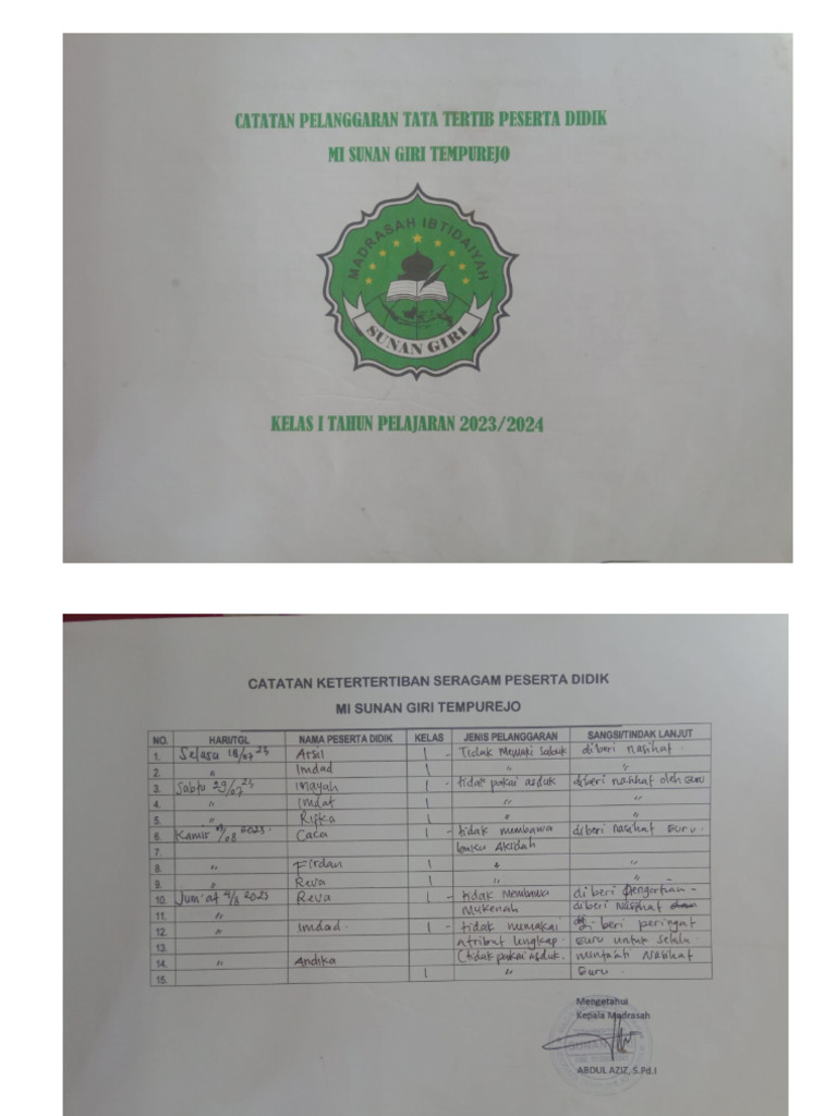 A1. Catatan Tatib | PDF