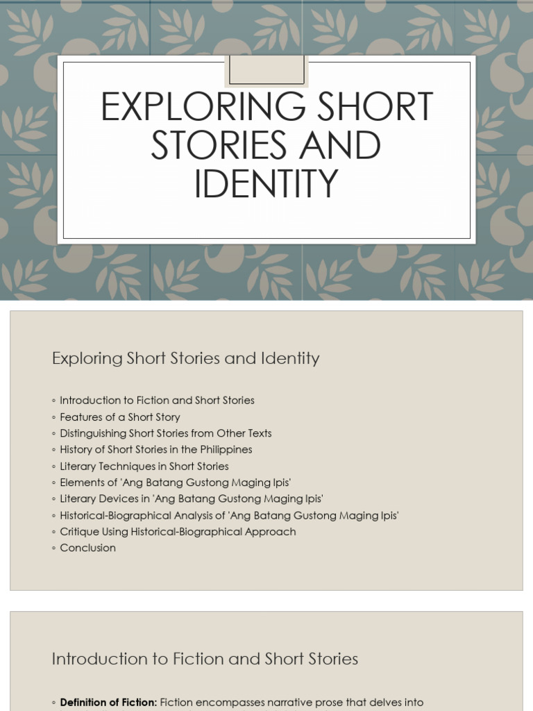 Exploring Short Stories and Identity | PDF
