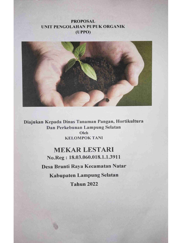 Proposal UPPO Mekar Lestari | PDF