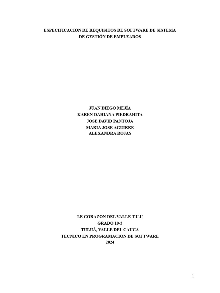 Informe de Requerimientos 2 | PDF