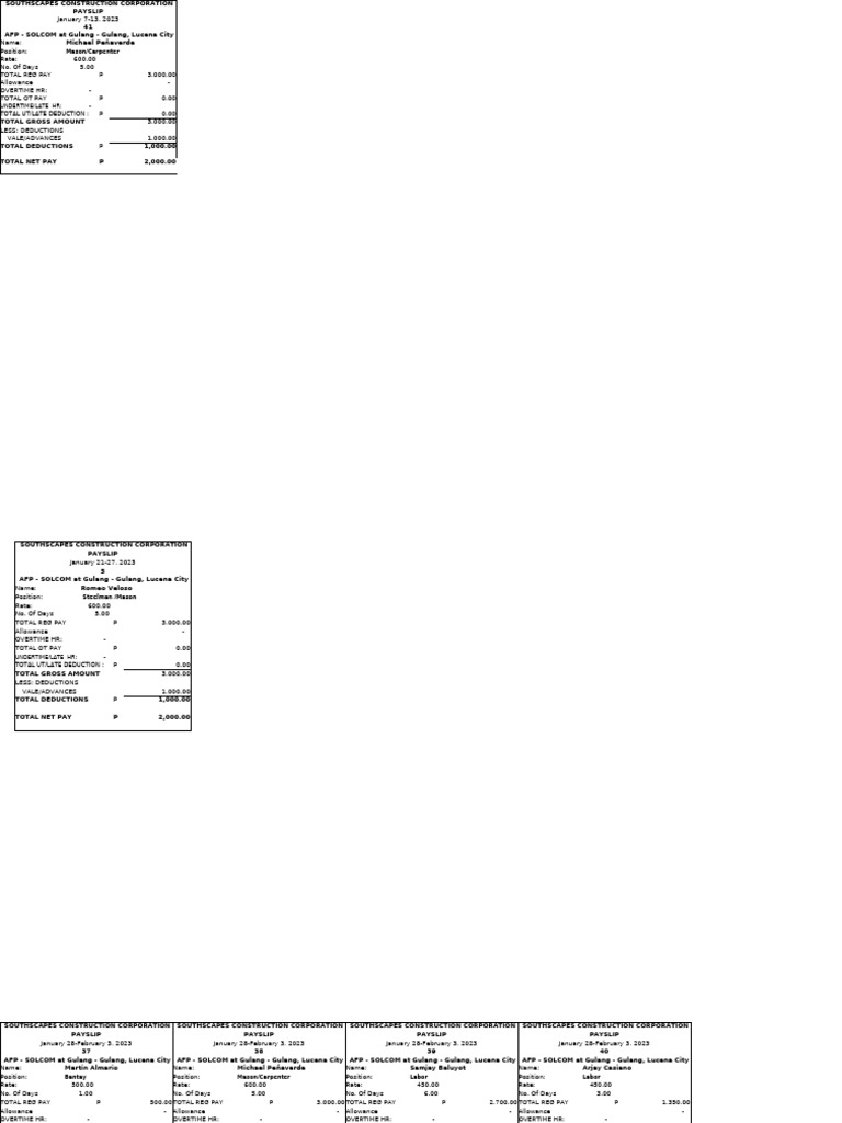 Payroll Solcom 2023 | PDF