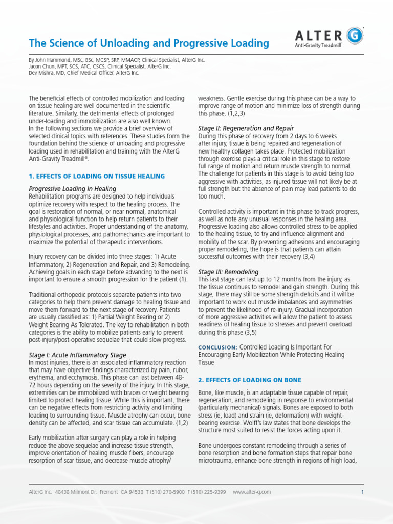 The Science of Unloading and Progressive Loading | PDF