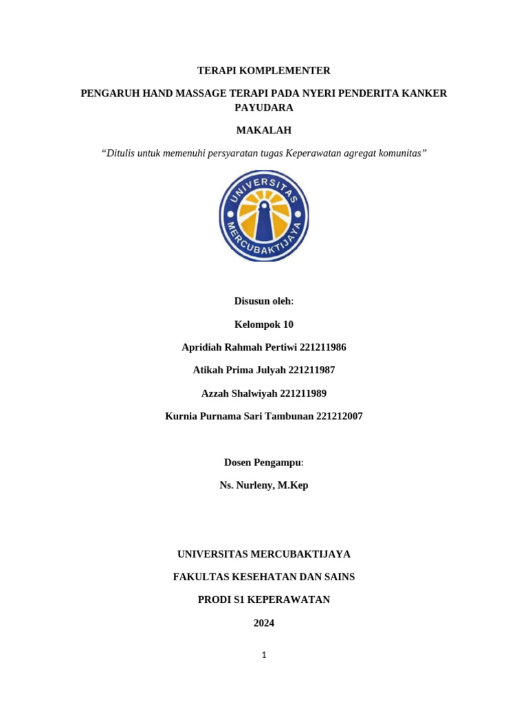 Terapi Komplementer | PDF