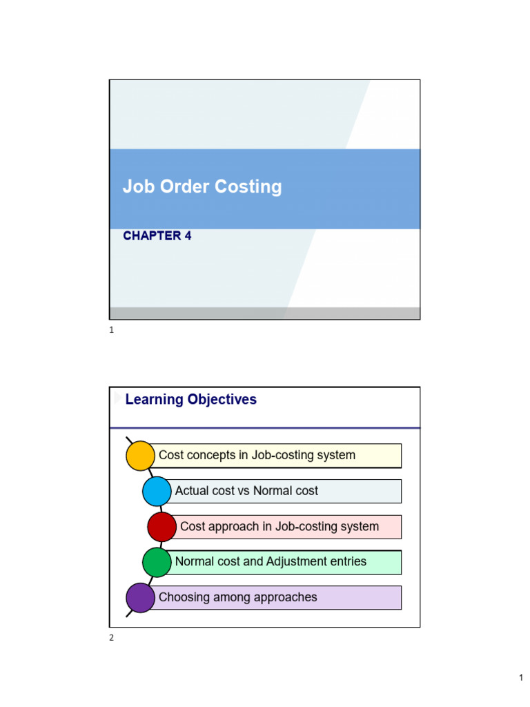 C3 - Job Order Costing | PDF | Economies | Business
