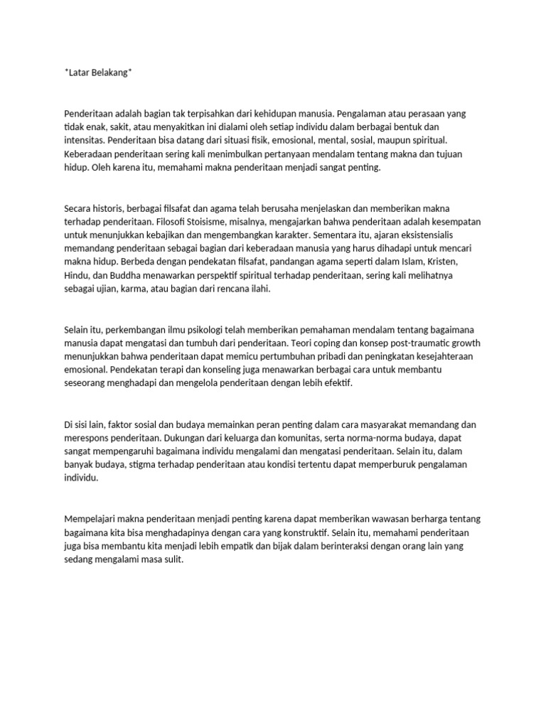 Latar Belakang | PDF