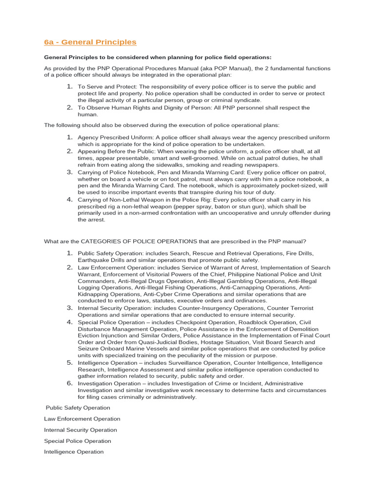 6a - General Principles: General Principles To Be Considered When ...