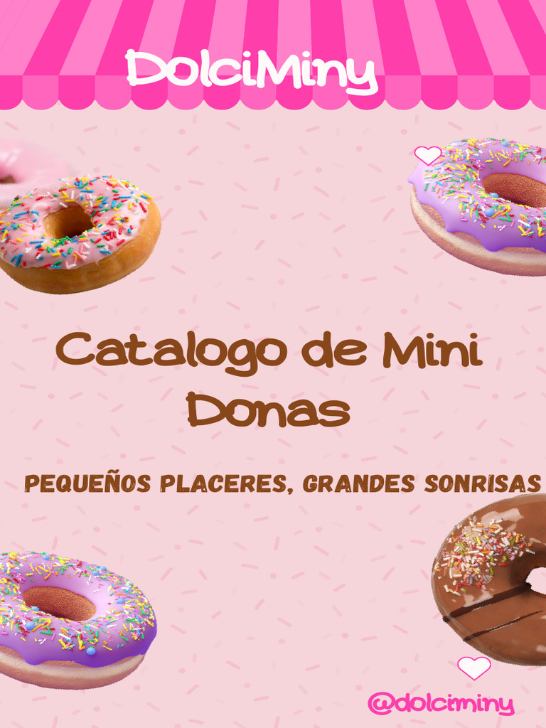 Menú Mini Donas DolciMiny Emprendimiento | PDF