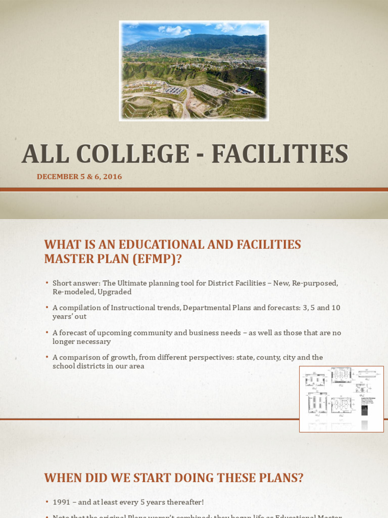 All College Facilities Presentation 2016 | PDF