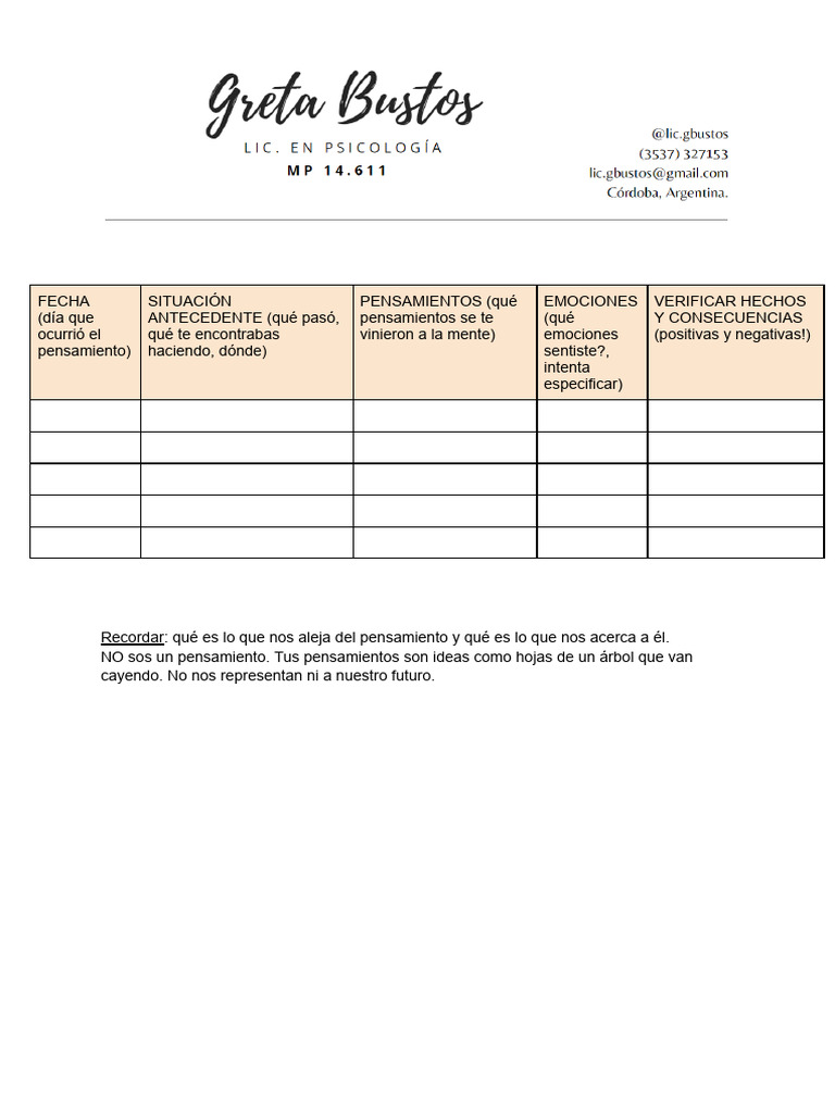 Planillas de Autoregistro | PDF Planillas de Autoregistro | PDF