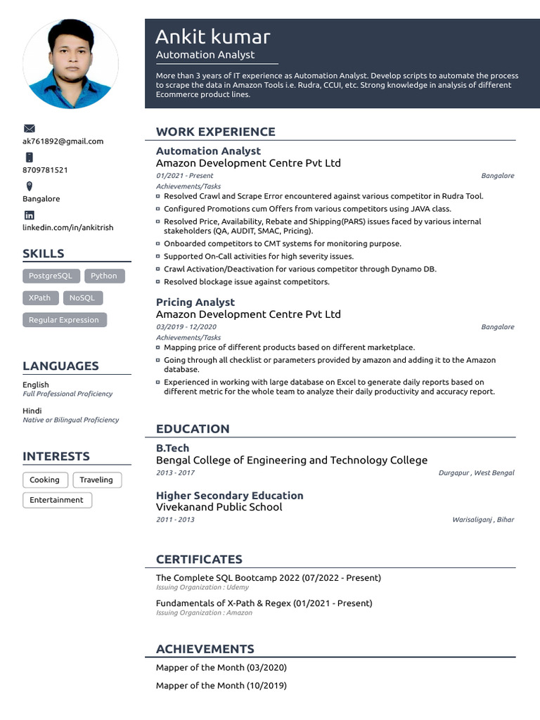 Ankit's Resume | PDF