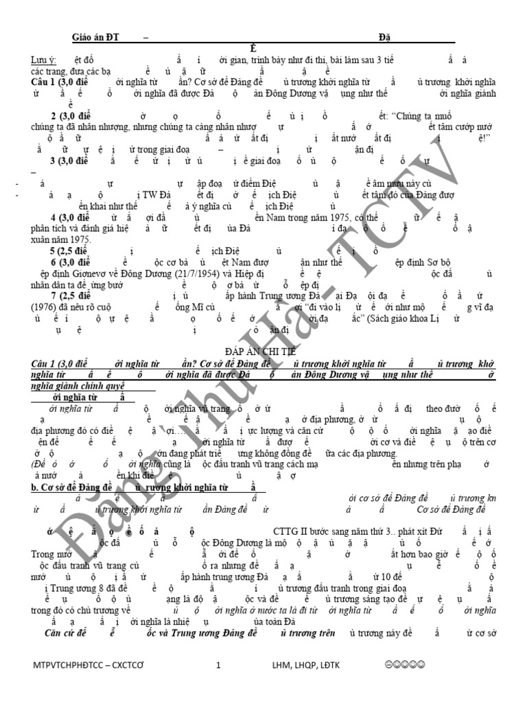 Đề Kiểm Tra 3.12 LSVN 19 - 00 | PDF