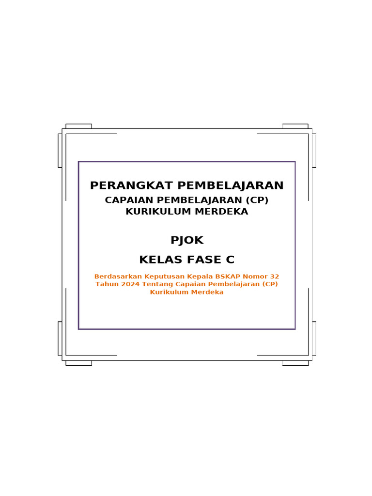 CP Pjok Fase C KLS 5-6 | PDF