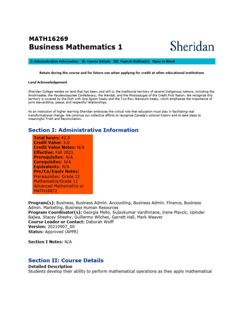 MATH16269_course_outline | PDF