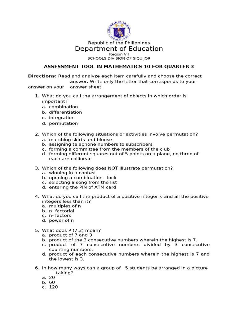 Math 10 - Quarter 3-FINAL | PDF