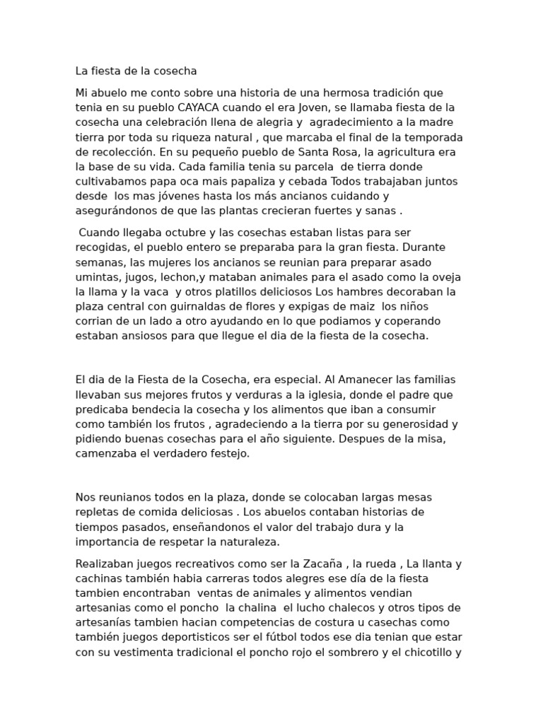 Fiest de La Cosecha | PDF