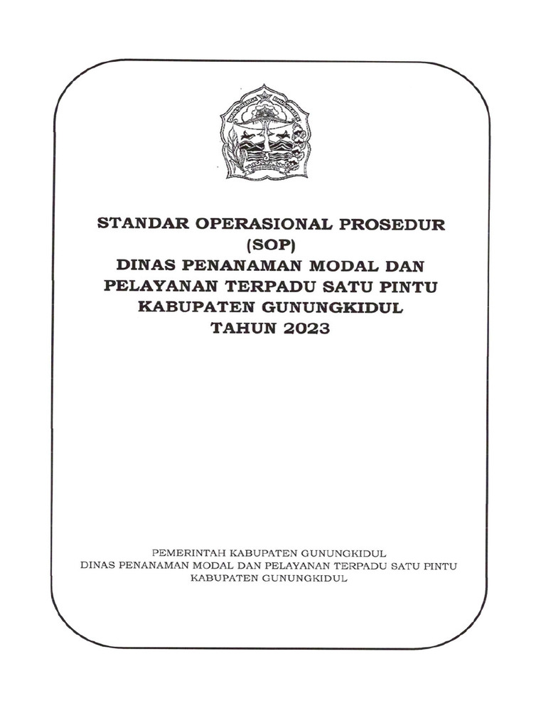 Sop DPMPTSP Tahun 2023 | PDF