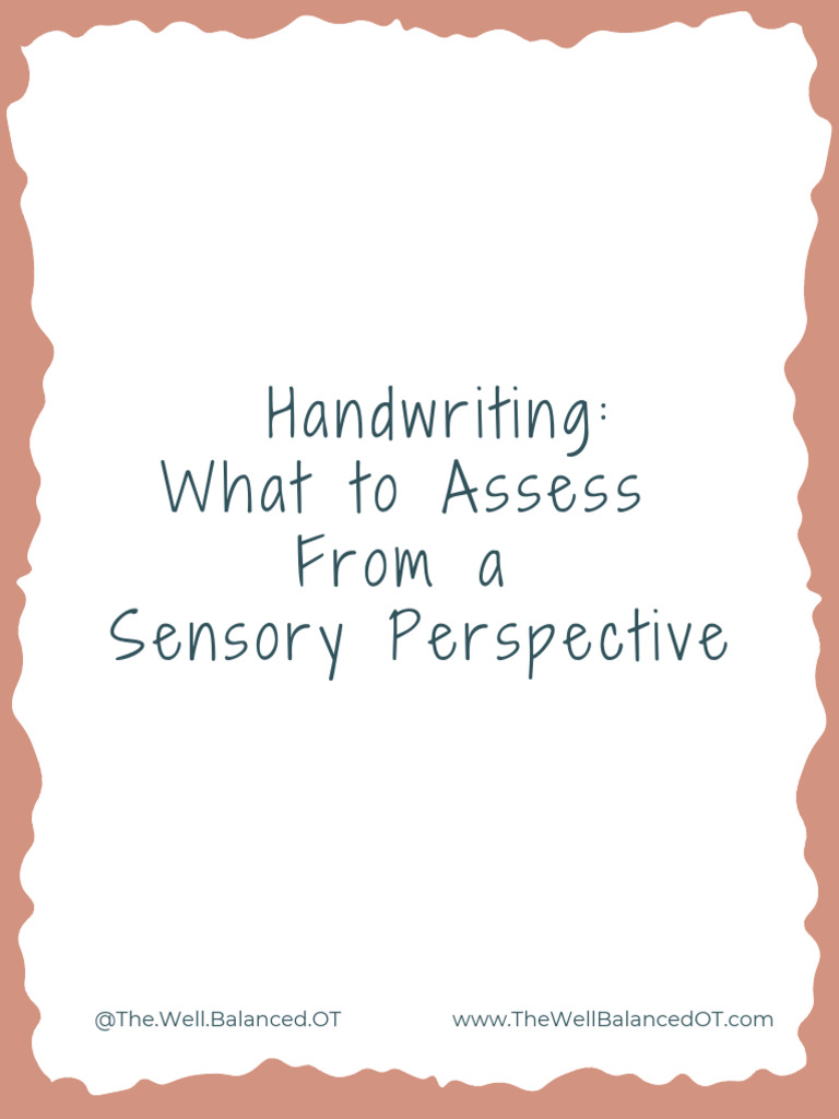 Handwriting Sensory Checklist | PDF
