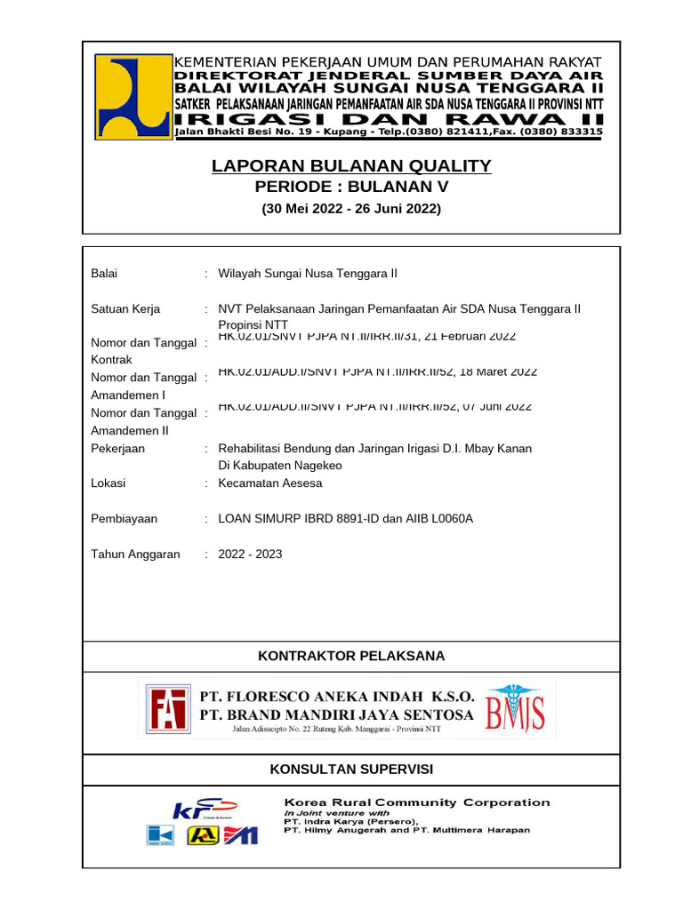 Laporan Quality Simurp | PDF