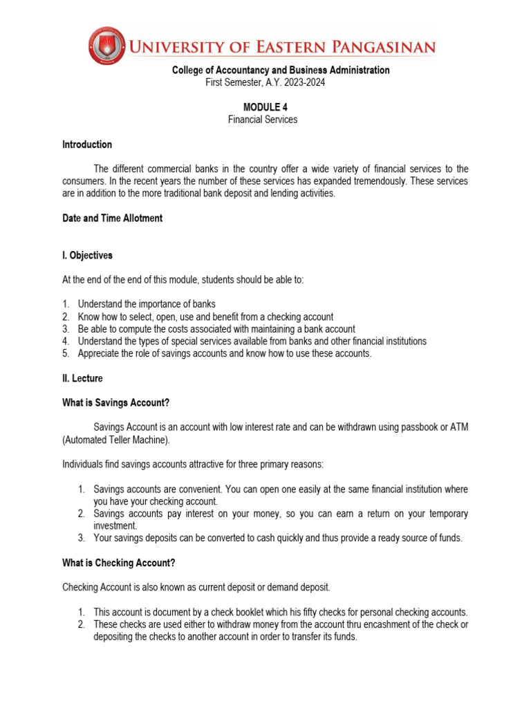 Module 4.1 Personal Finance | PDF