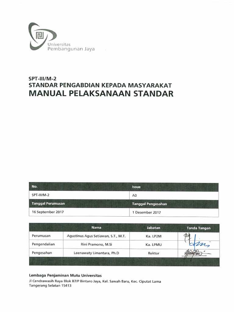 SPT-III-M-2 Manual Pelaksanaan Standar | PDF