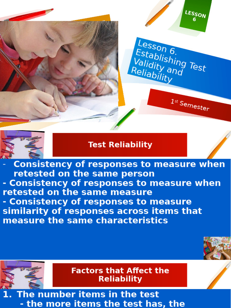 Establishing Test Reliability | PDF | Scientific Method | Career & Growth