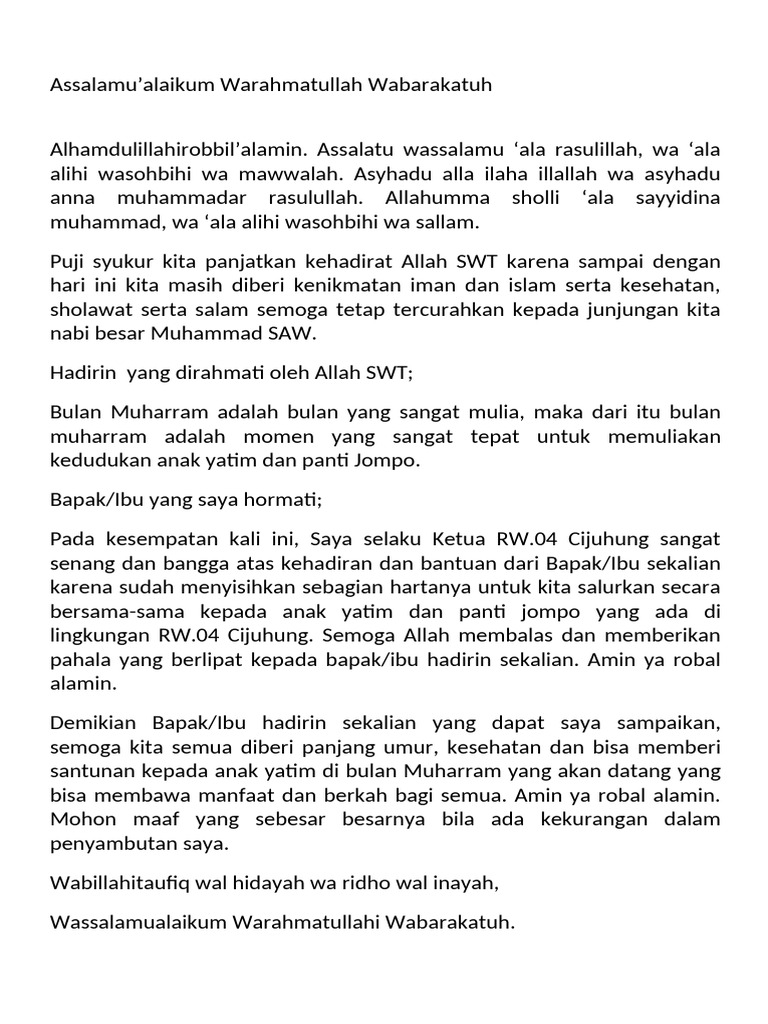 Sambutan 1 Muharam | PDF