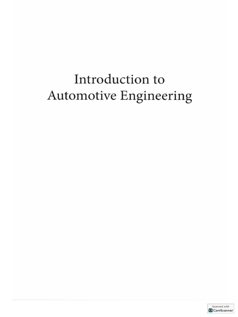 Introduction To Automotive Engineering | PDF